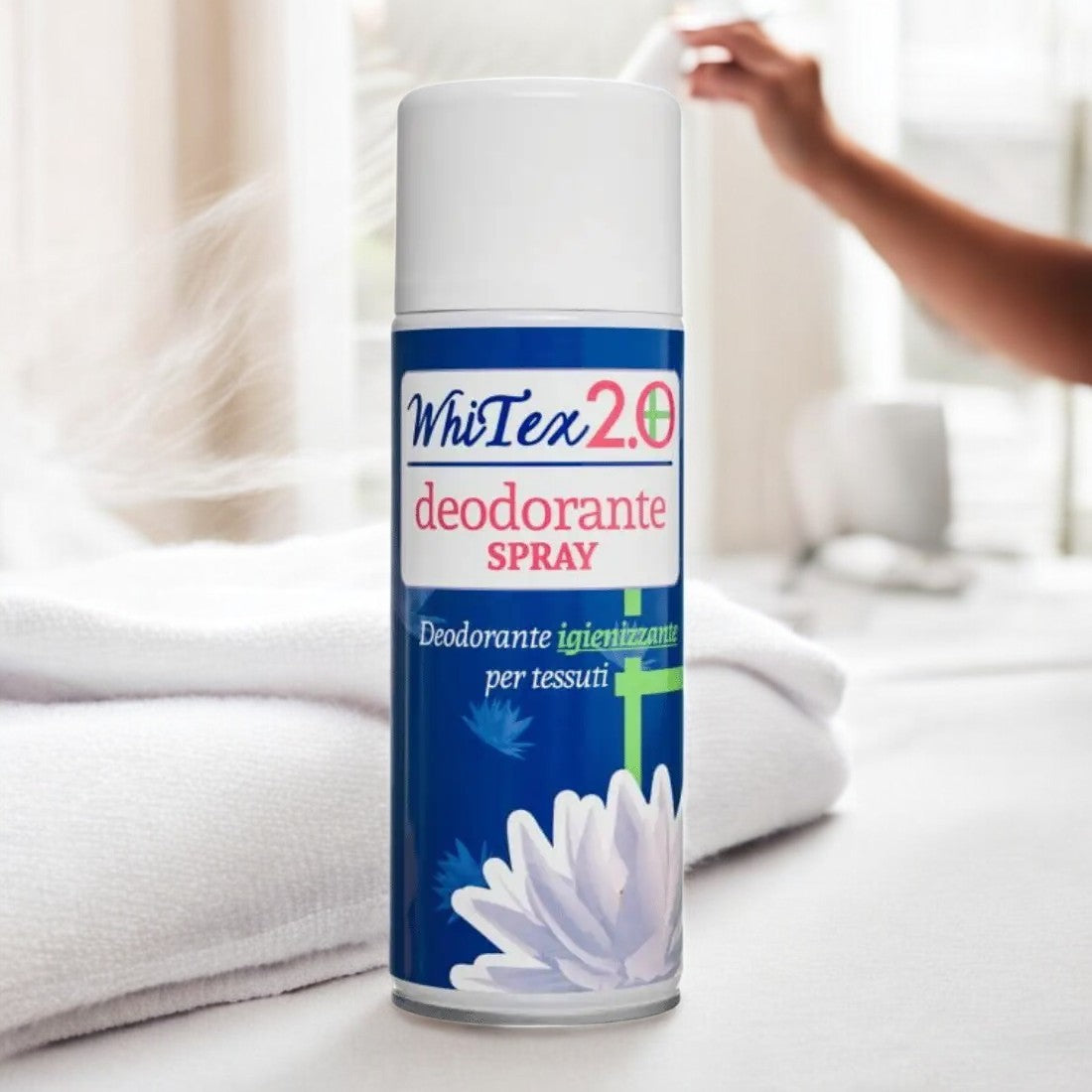 Spray pentru rufe, Whitex, prospețime albă, 400ml – Mycurat.RO